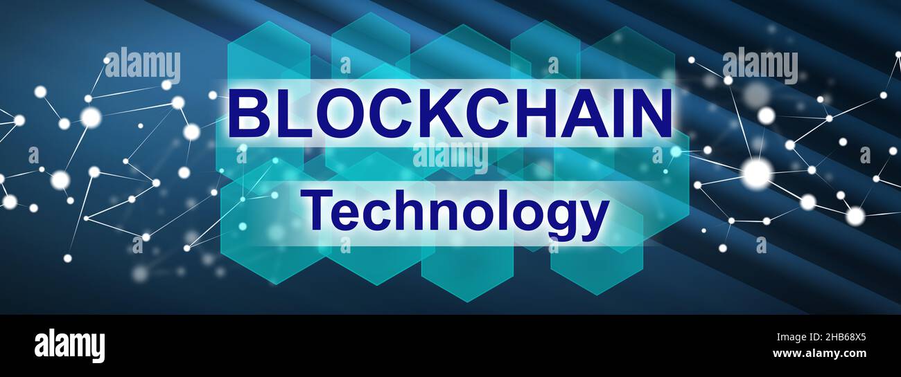 Illustration of a blockchain concept Stock Photo - Alamy