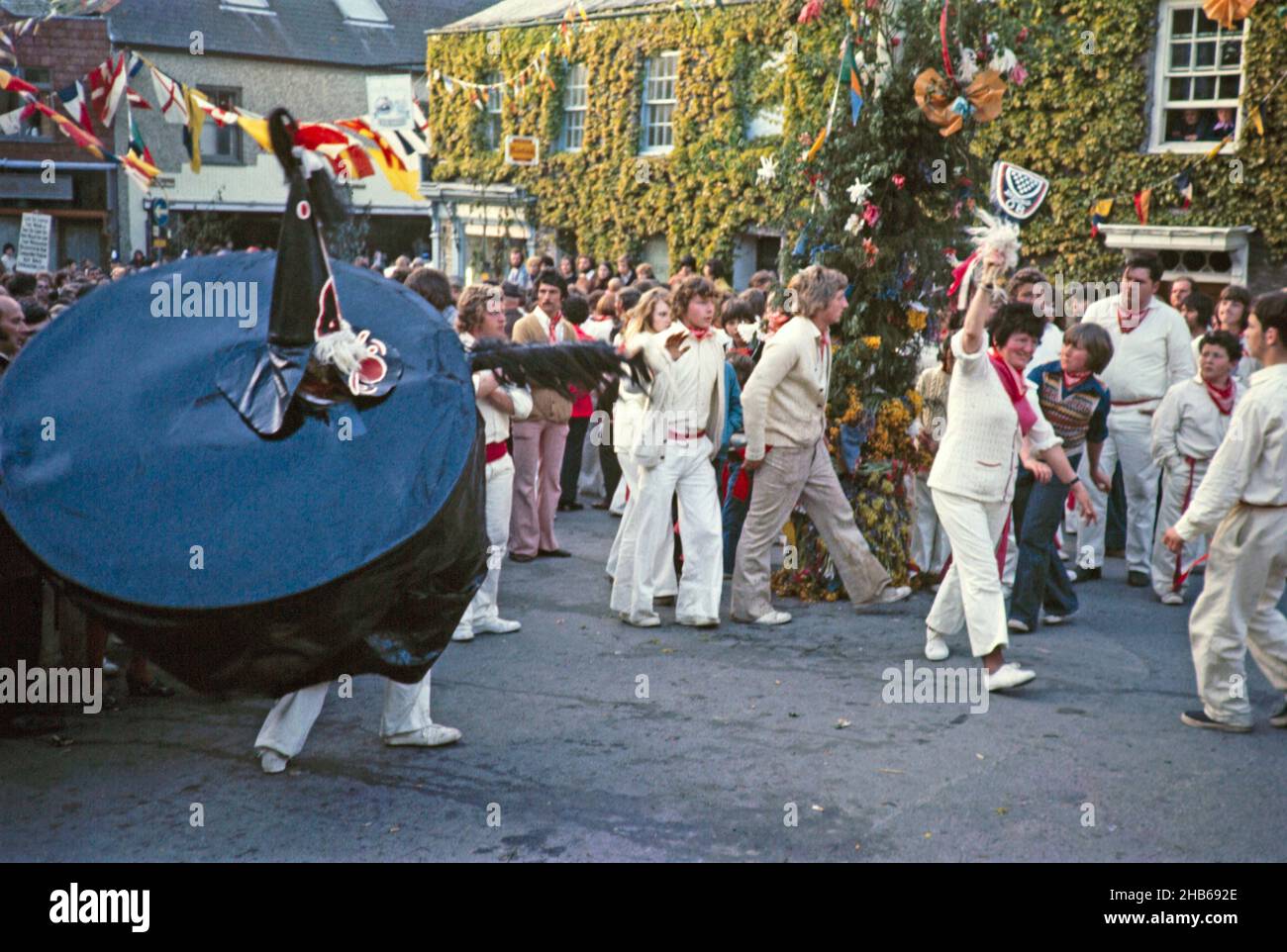 Obby Horse May Day festival, Padstow, Cornwall, England, UK 1975 - The ...