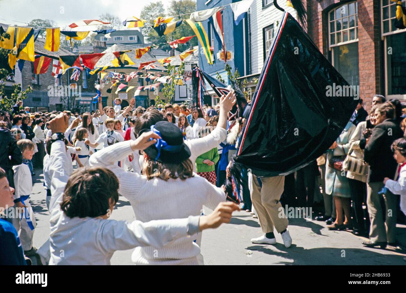Obby Horse May Day festival, Padstow, Cornwall, England, UK 1975 - The ...
