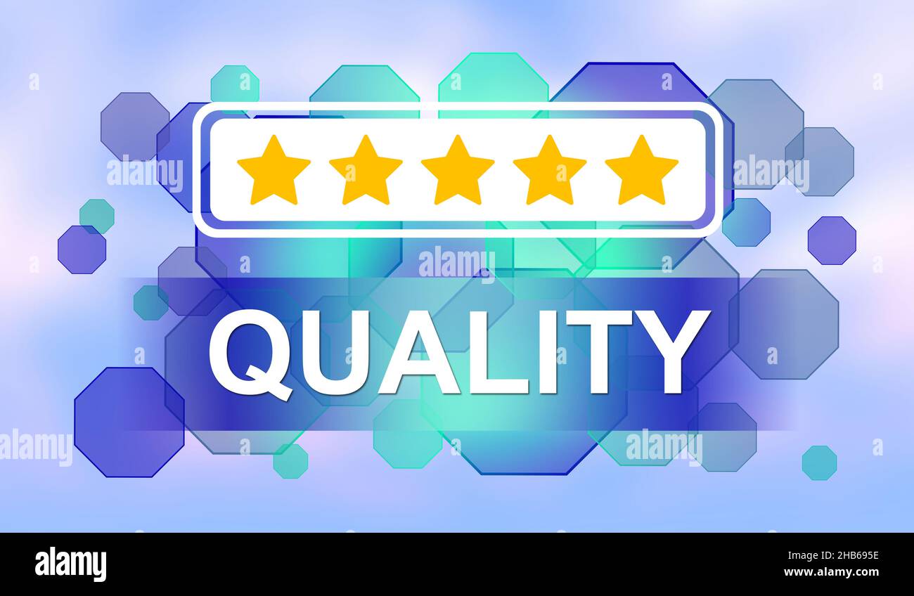 Illustration of a quality concept Stock Photo - Alamy