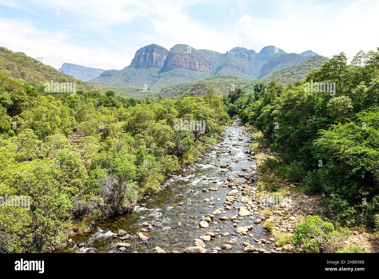 Panorama at the Blyde River Canyon, Mpumalanga, South Africa, seen from ...