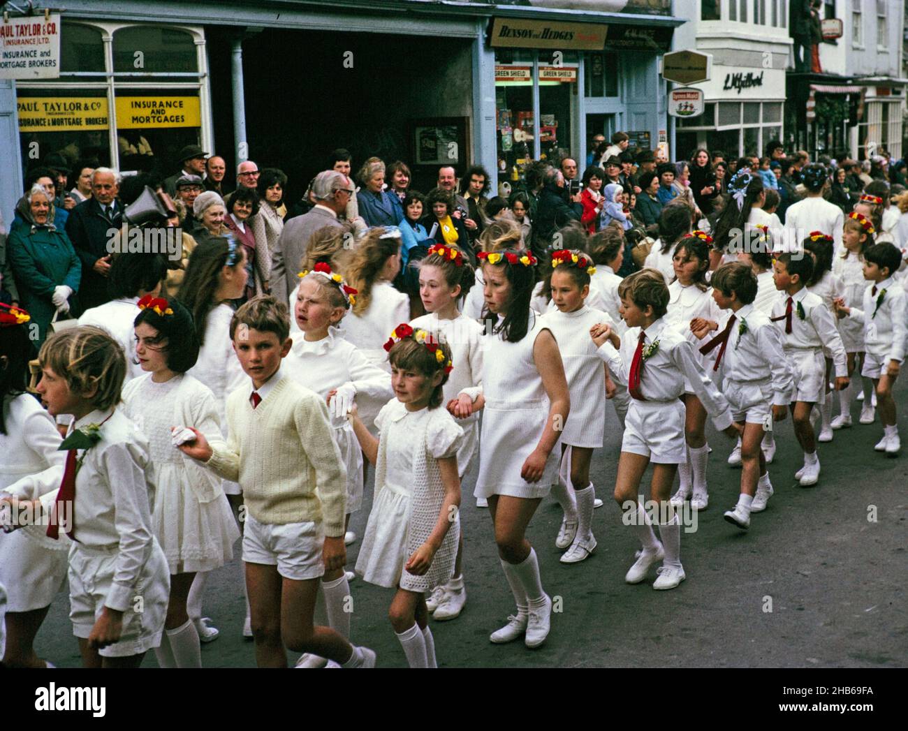 Flora Day, Furry dance, Children's procession dance, Helston, Cornwall ...