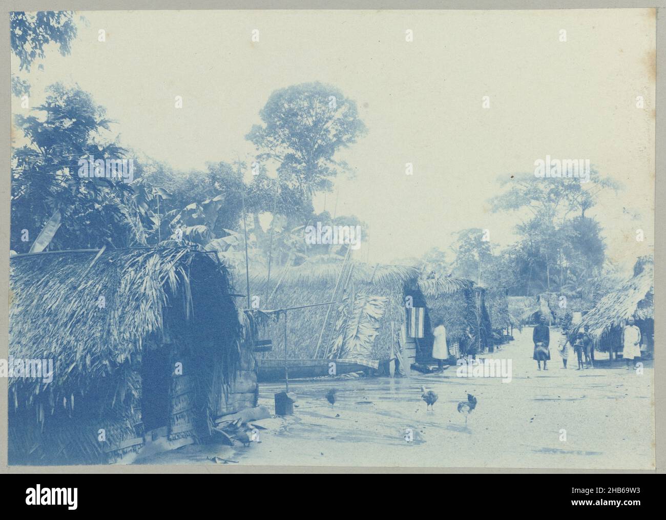 Maroon village near Albina, Boschneger village near Albina (title on ...