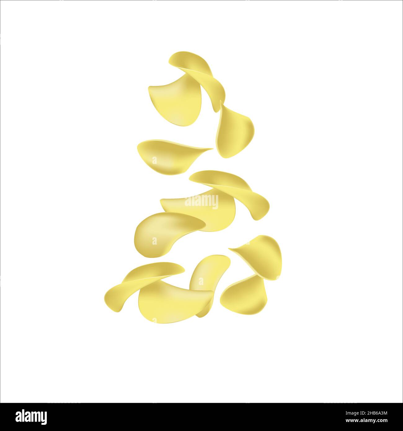 set of potato chips. realistic vector illustration Stock Vector Image ...