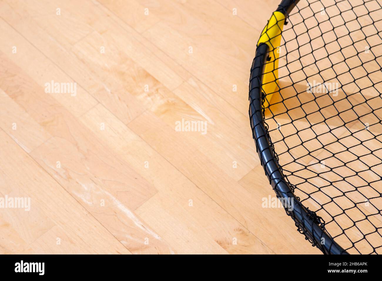 Spike ball game on black net. Horizontal sport theme poster, greeting ...