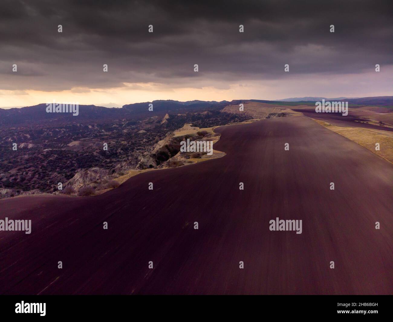 Aerial Background image of vashlovani national park protected areas in ...