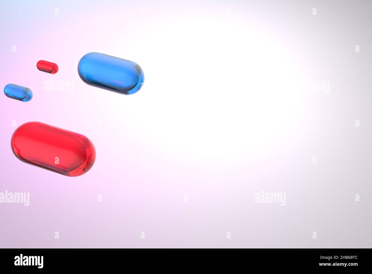 The Pills transparent red and blue illustration. Background pills ...