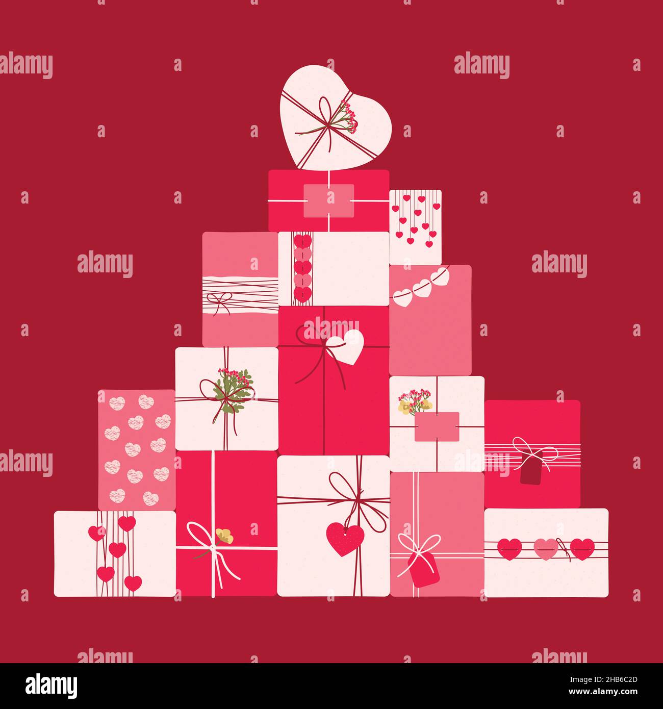 Hand wrapping gifts in Stock Vector Images - Alamy