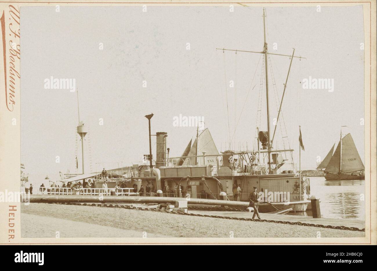 Monitor (warship) Leopard in the harbor of Den Helder, Willem Frederik ...