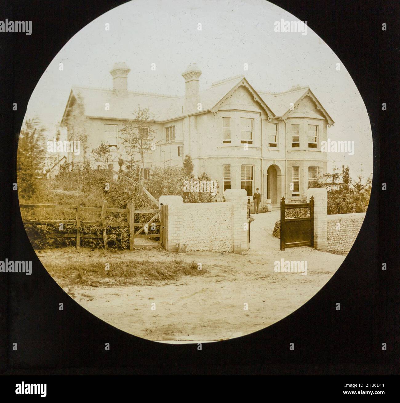 Newly built large suburban mansion house c 1900, England, UK Stock ...