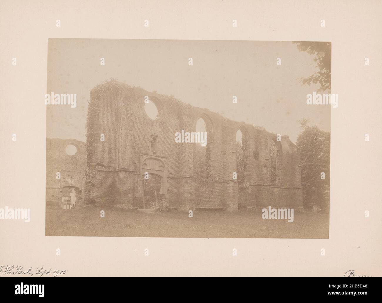 Wall of the Ruined Church in Bergen, anoniem (Monumentenzorg ...