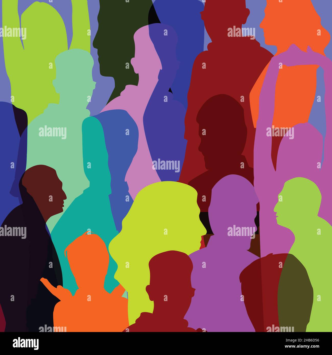 many different people. vector background Stock Vector Image & Art - Alamy