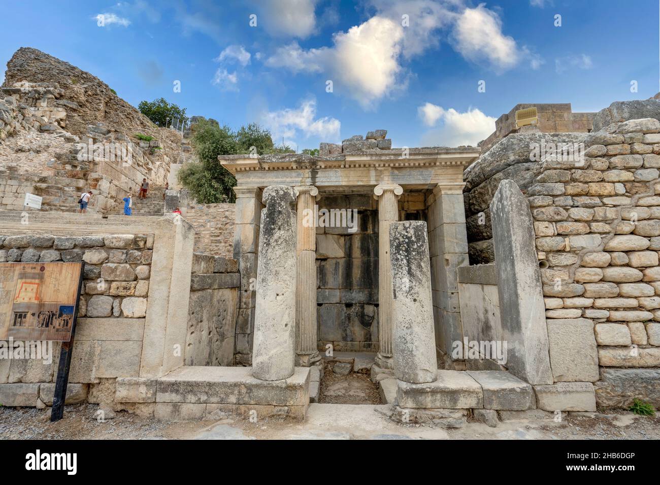 View of Hellenistic Fountain House in Ephesus Ancient City Stock Photo ...