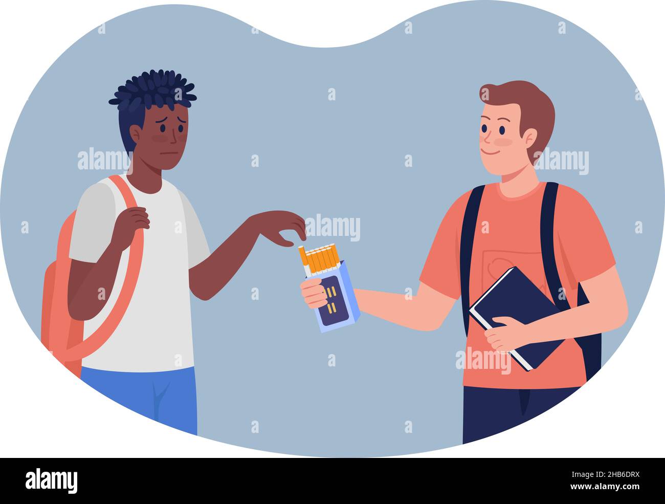 Peer pressure 2D vector isolated illustration Stock Vector Image & Art ...