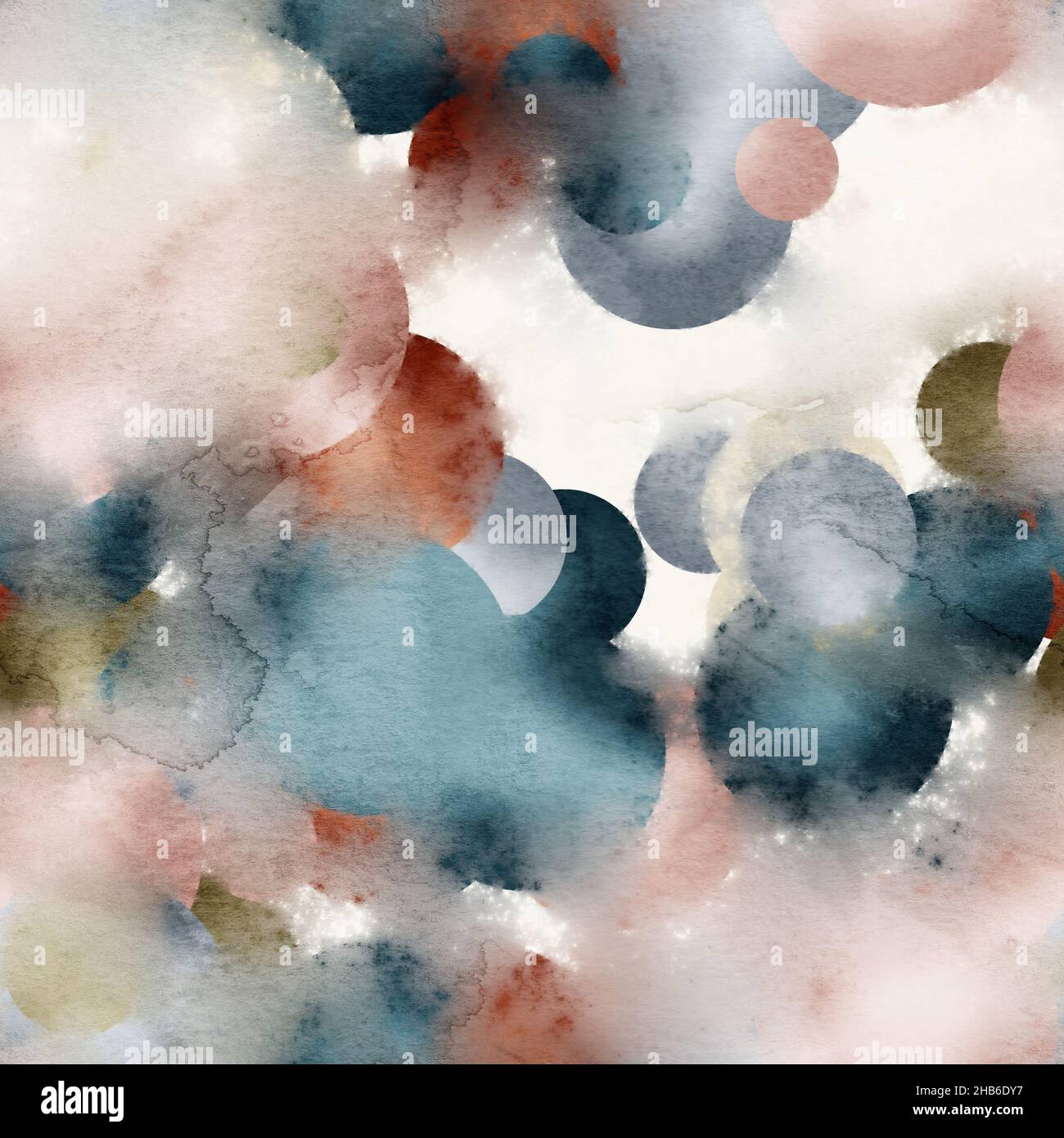 Seamless geo watercolor wet on wet bleed surface pattern design for ...