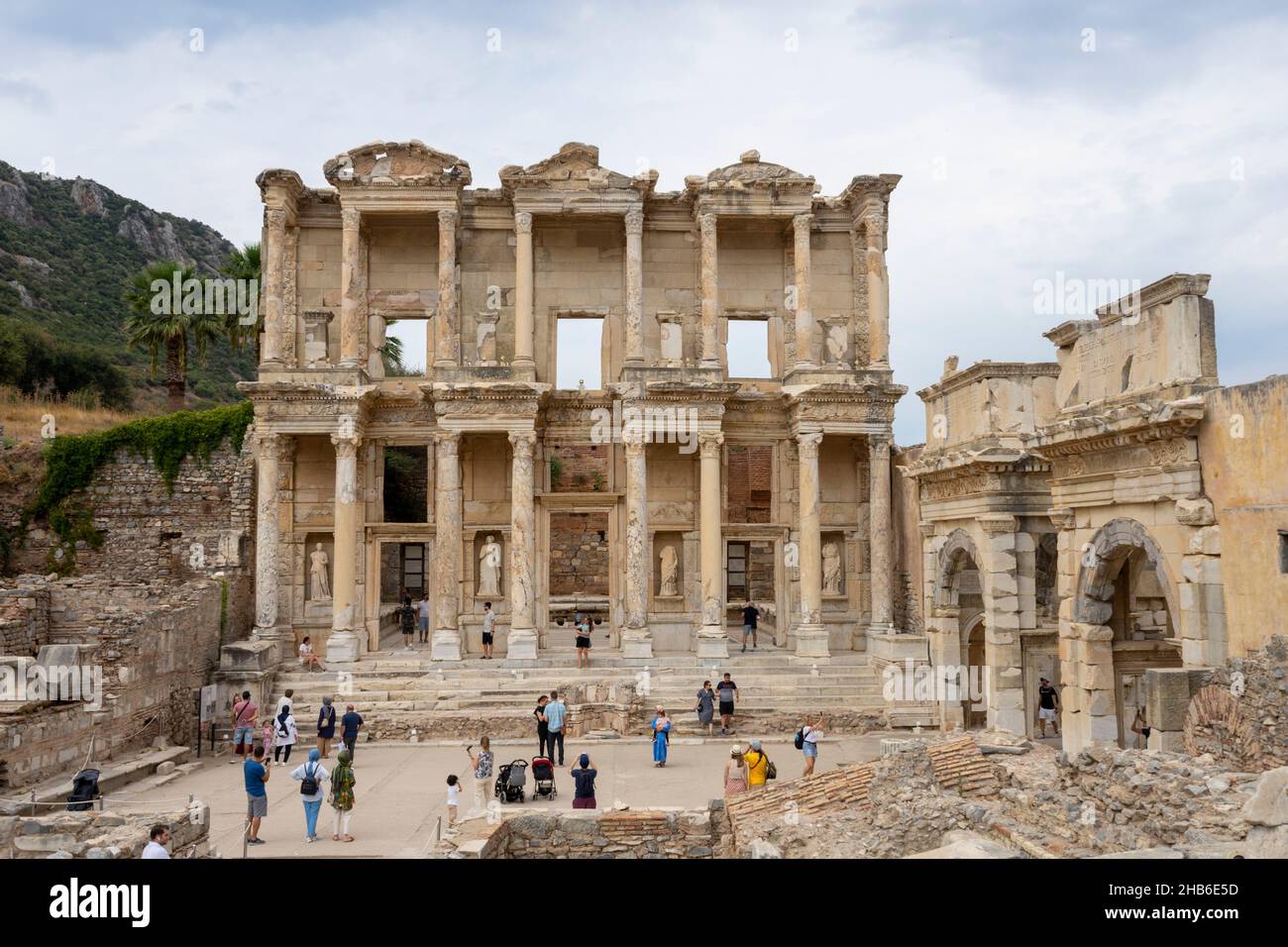 The Library of Celsus in the Ephesus Ancient City (Efes). The Library ...