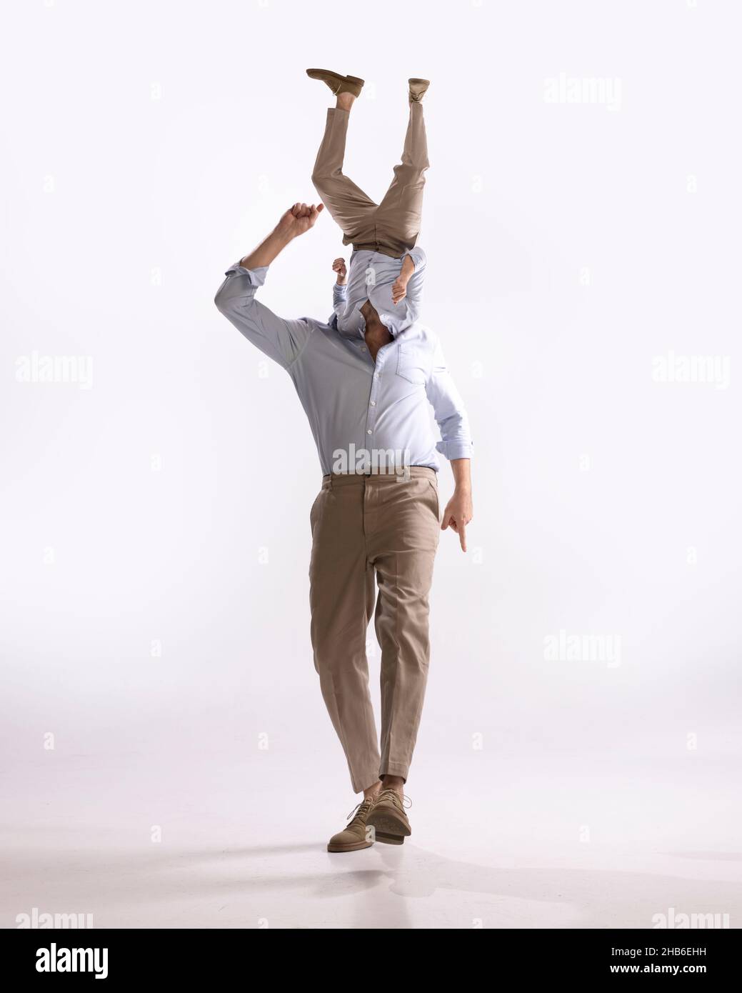 Surreal artwork with portrait of young man, dandy, dude dressed in 50s ...