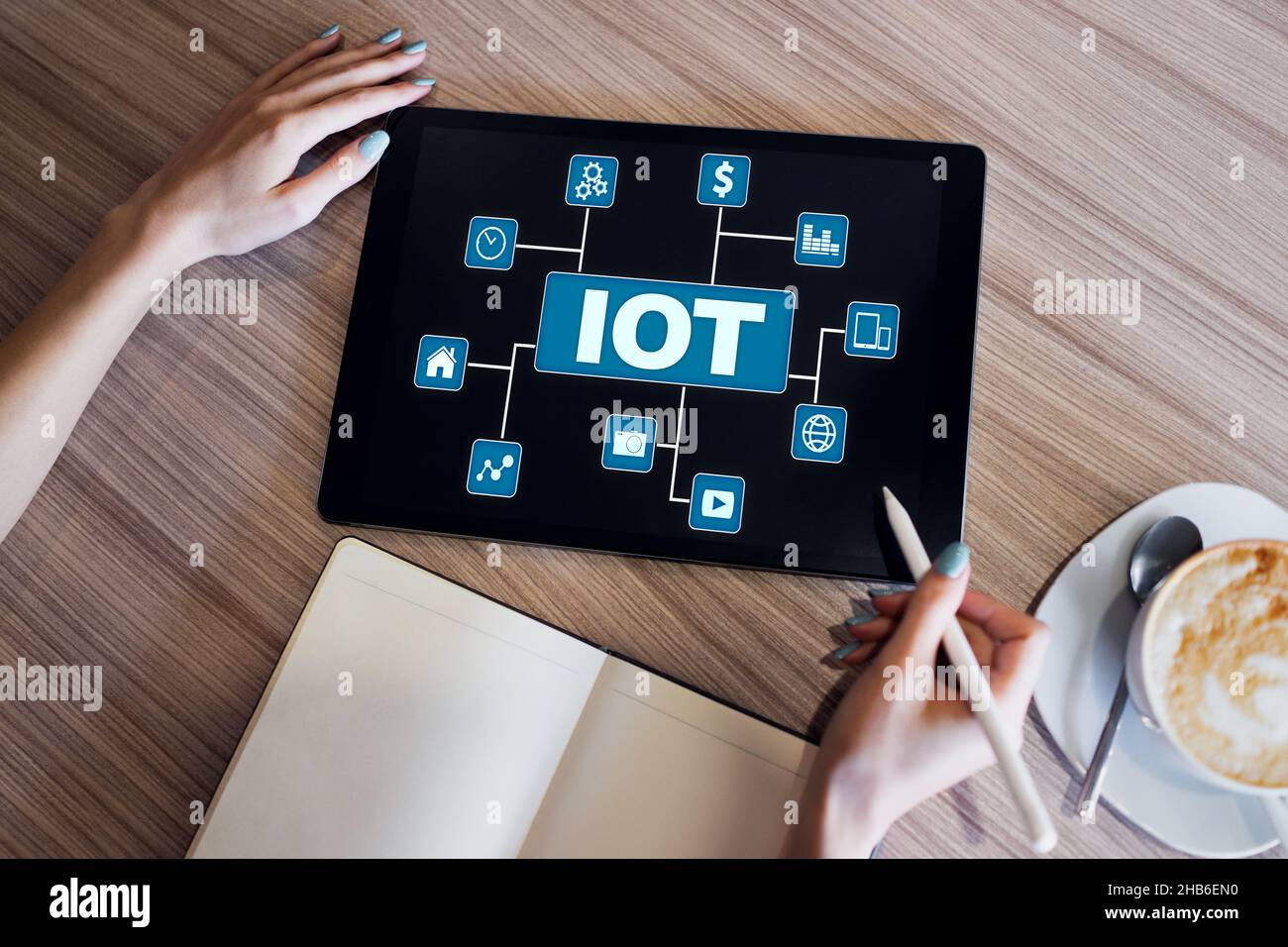 IOT - Internet of things technology concept on screen Stock Photo - Alamy