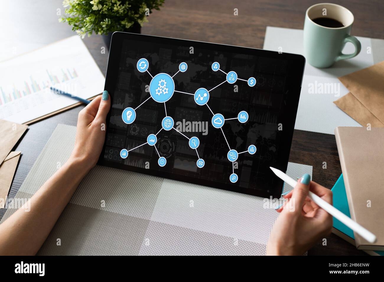 Business and manufacturing process automation. Workflow optimization ...