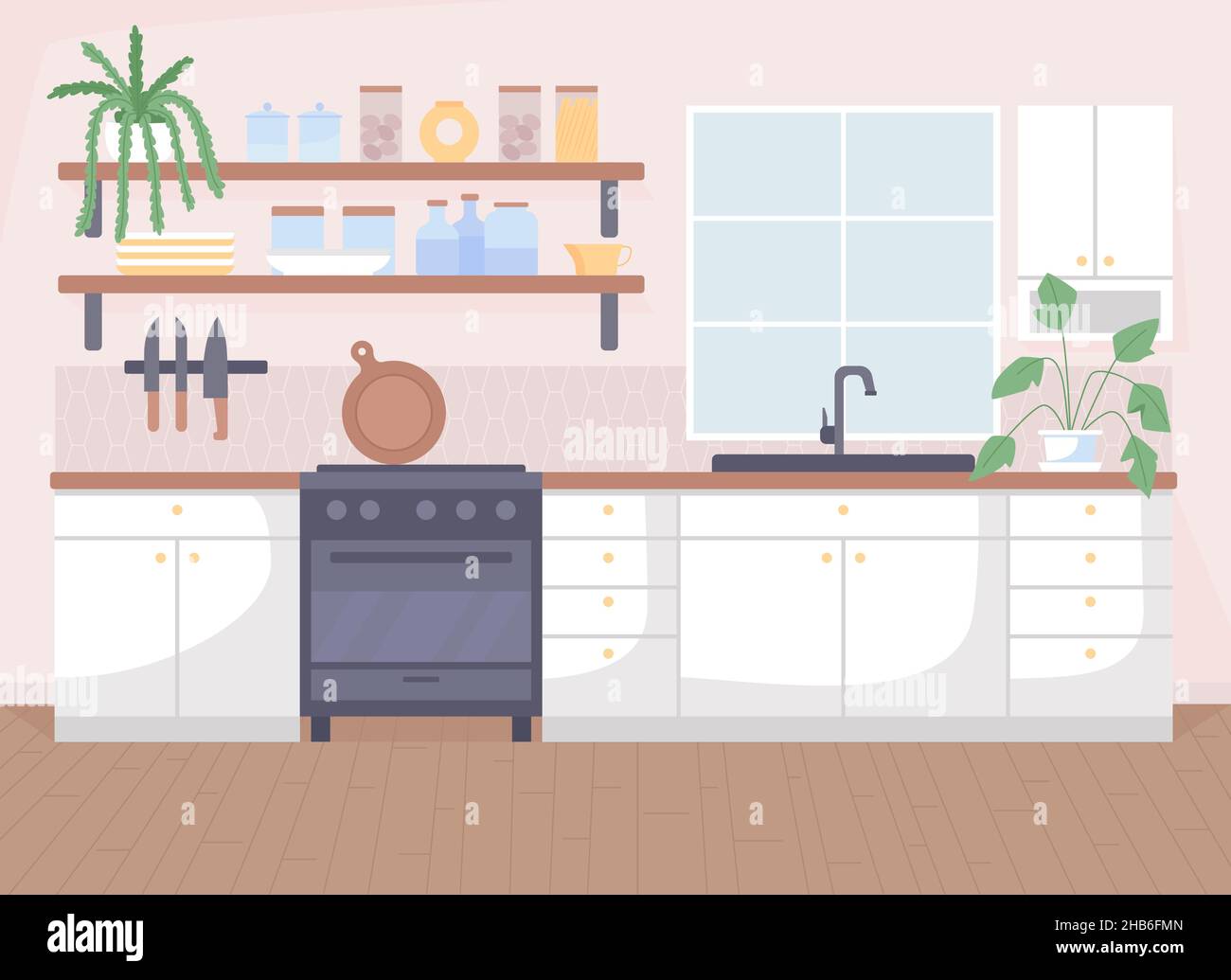 Kitchen Counter Illustration