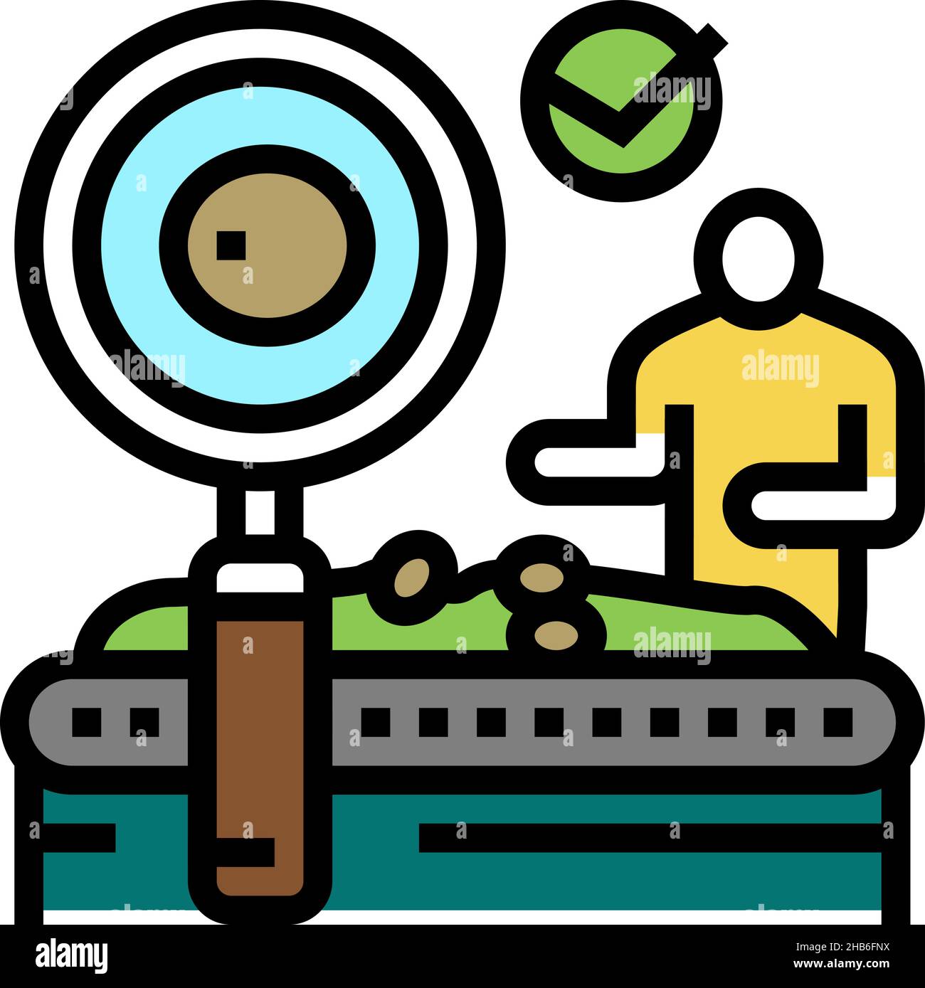 quality control olive production color icon vector illustration Stock ...