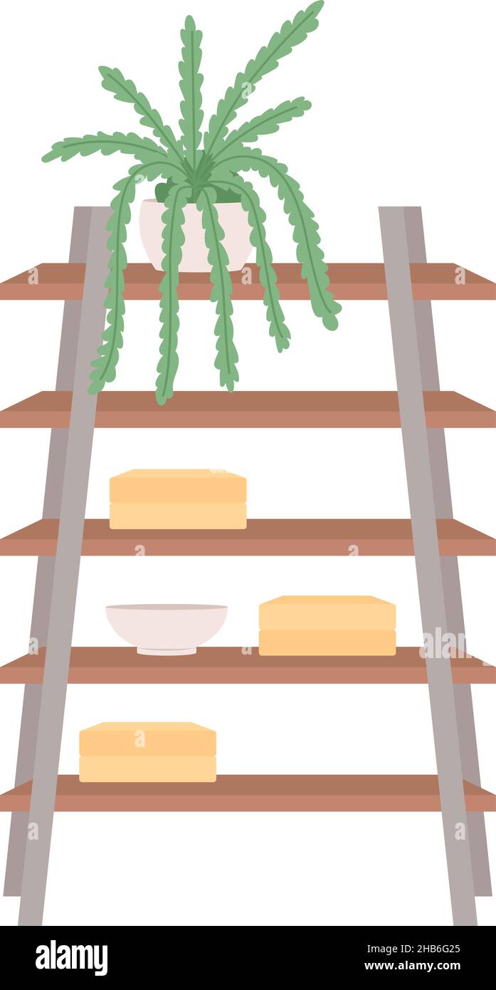 Kitchen shelves semi flat color vector item Stock Vector Image & Art ...