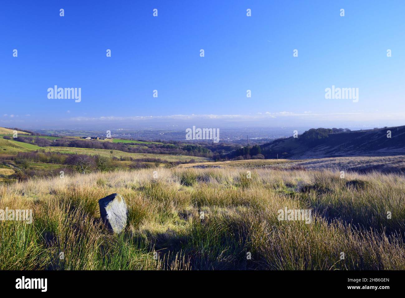 A glorious winters day in mid December up on the hills of the Smithills ...