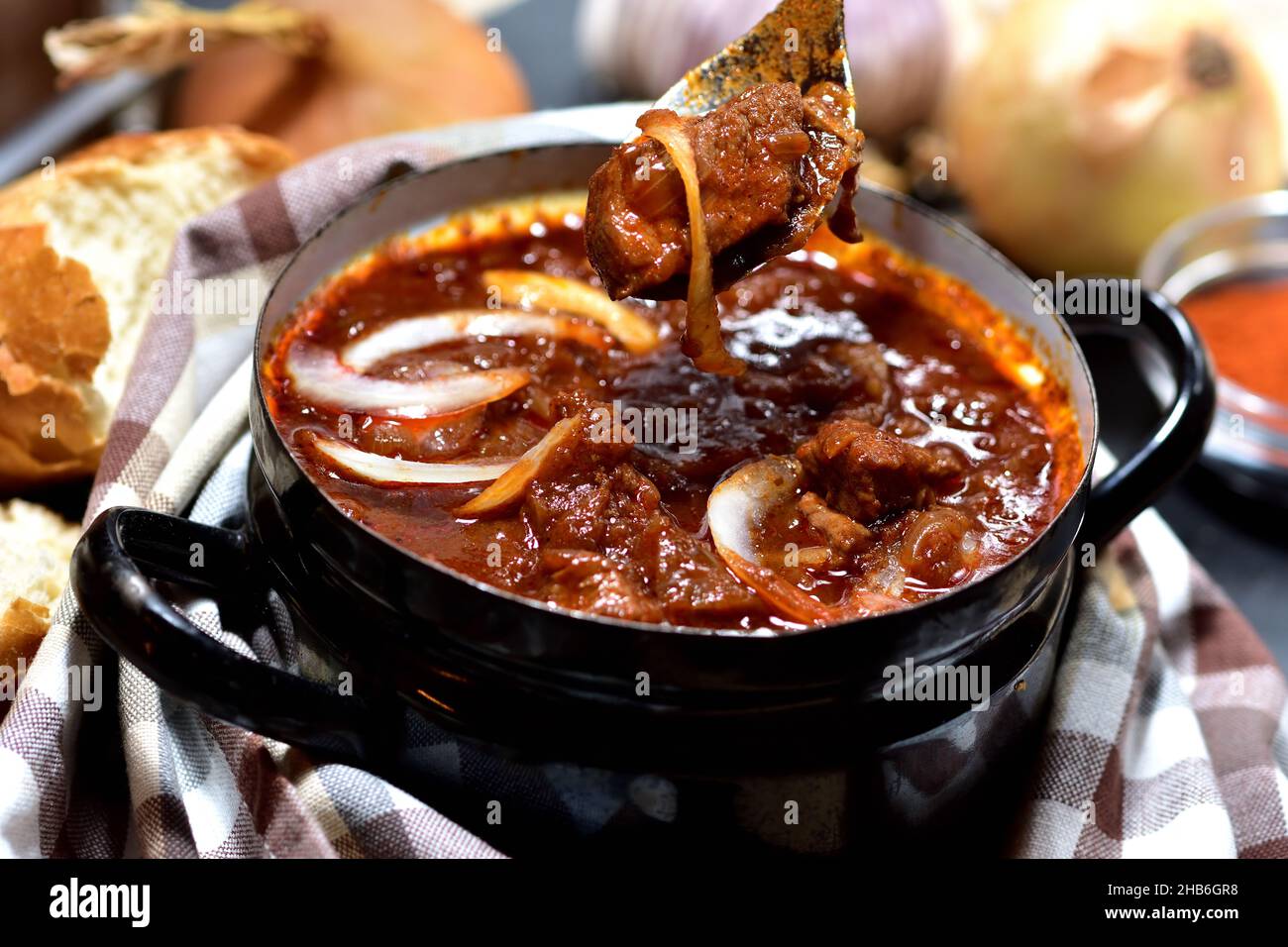 Czech beef goulash close up hi-res stock photography and images - Alamy