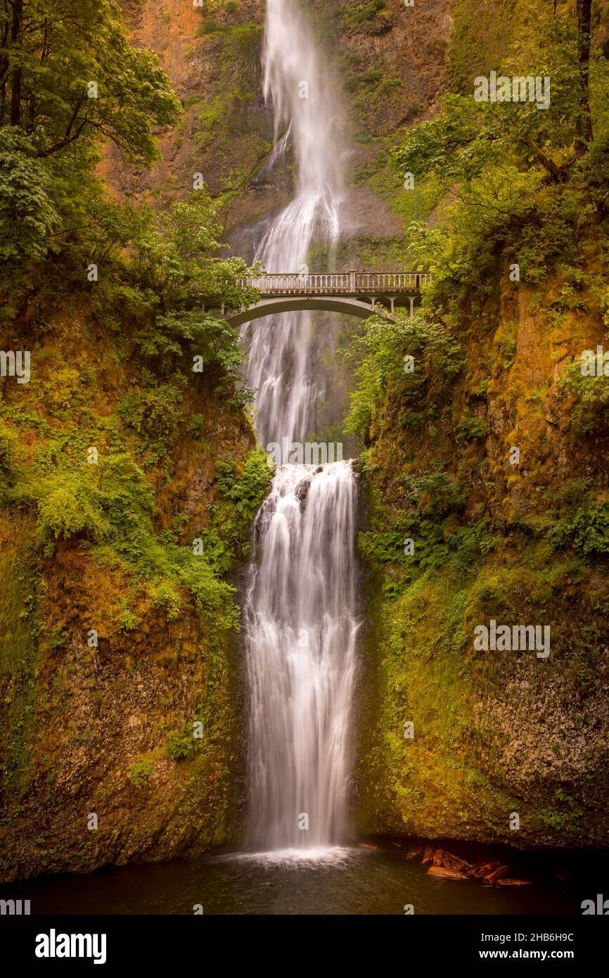 Multnomah Falls is a waterfall located on Multnomah Creek in the ...