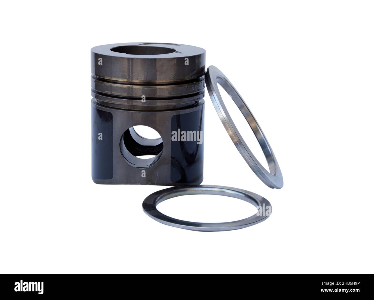 cylinder engine liner on a white background Stock Photo - Alamy