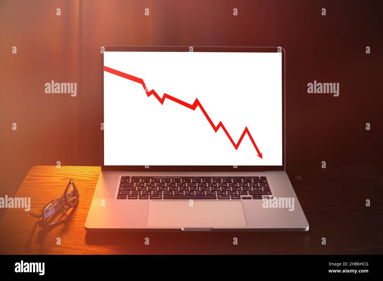 Stock market red screen hi-res stock photography and images - Alamy