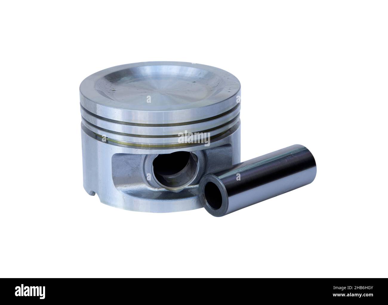 cylinder engine liner on a white background Stock Photo - Alamy