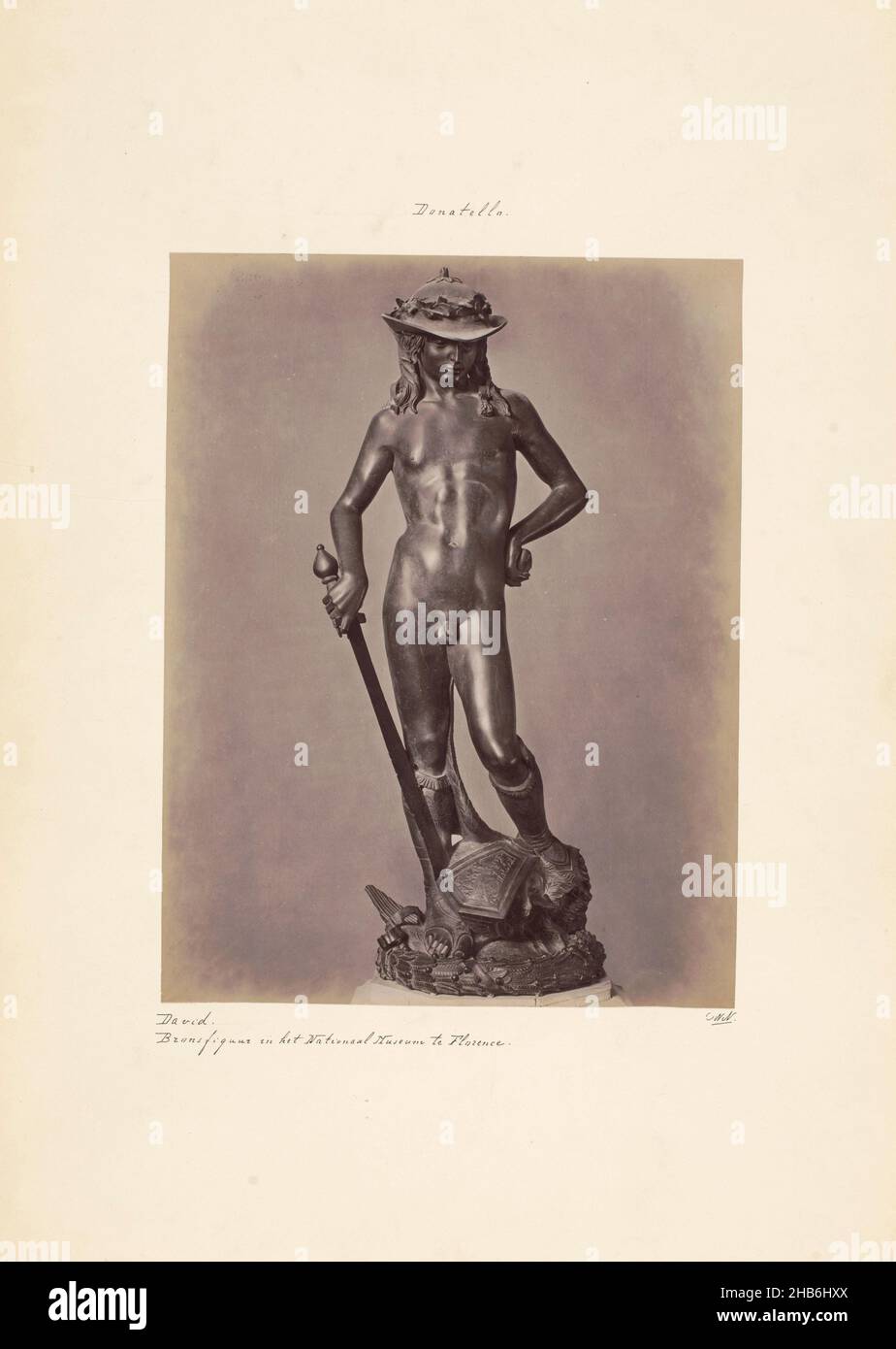 Sculpture of David by Donatello, Donatello. David. Bronze figure in the ...