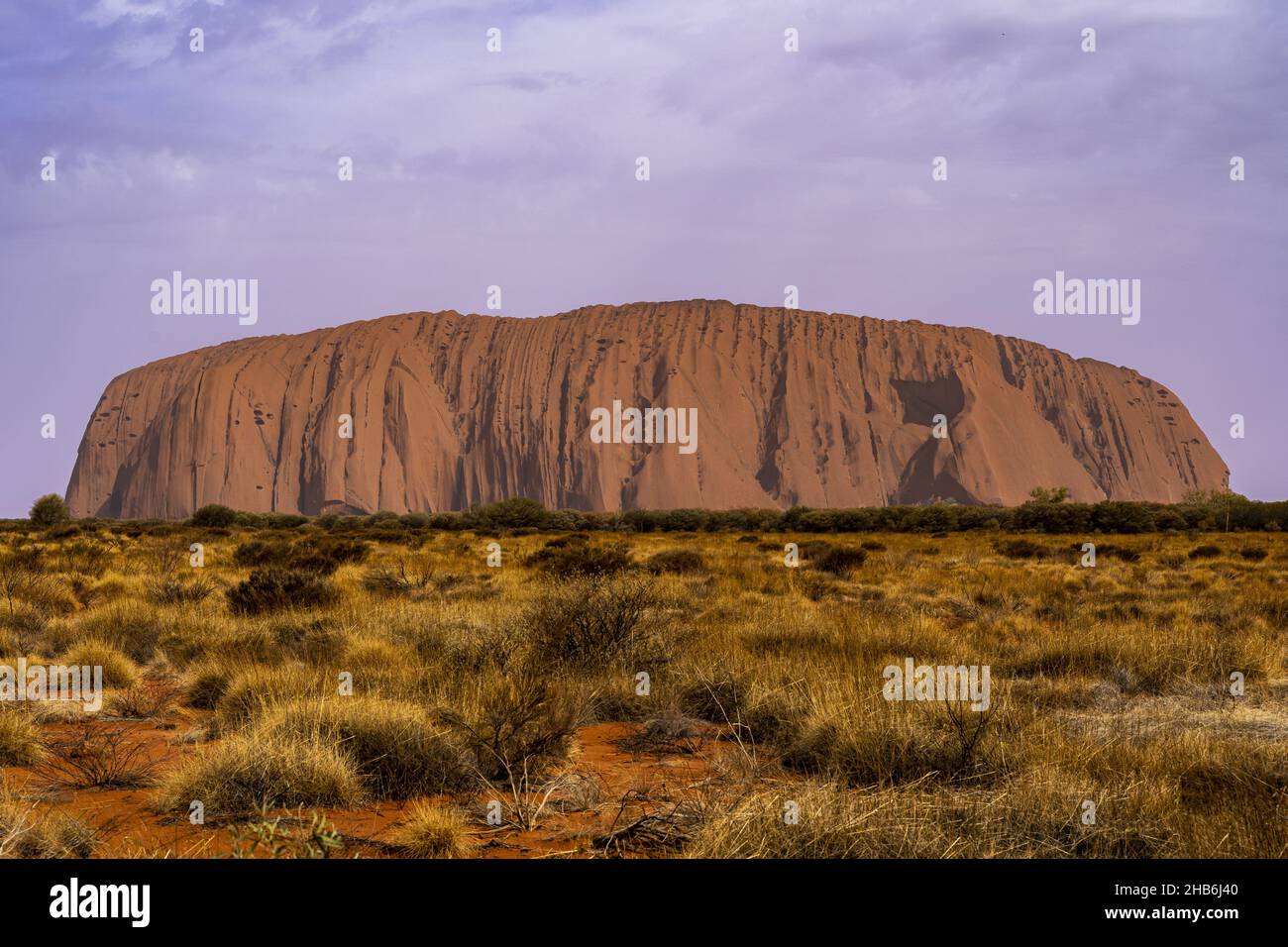 The Uluru sandstone formation in the Red Center of the Northern ...