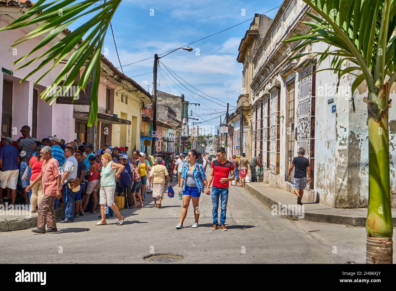 Independence street in the inner city of Santa Clara, Cuba, Santa Clara ...