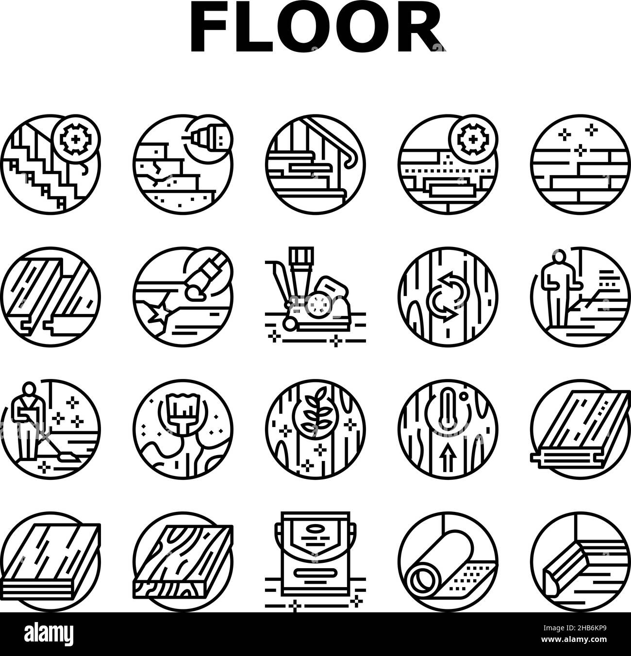 Hardwood installation Black and White Stock Photos & Images - Alamy