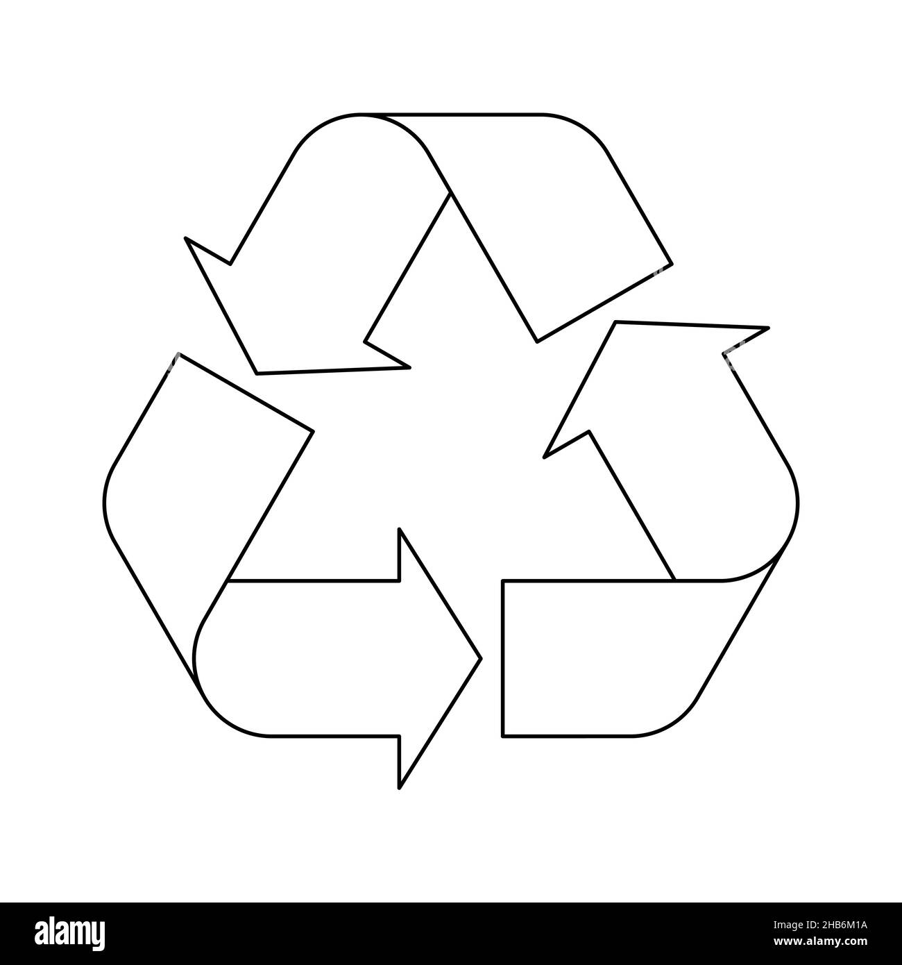 Black outline Universal Recycling Symbol Stock Vector Image & Art - Alamy