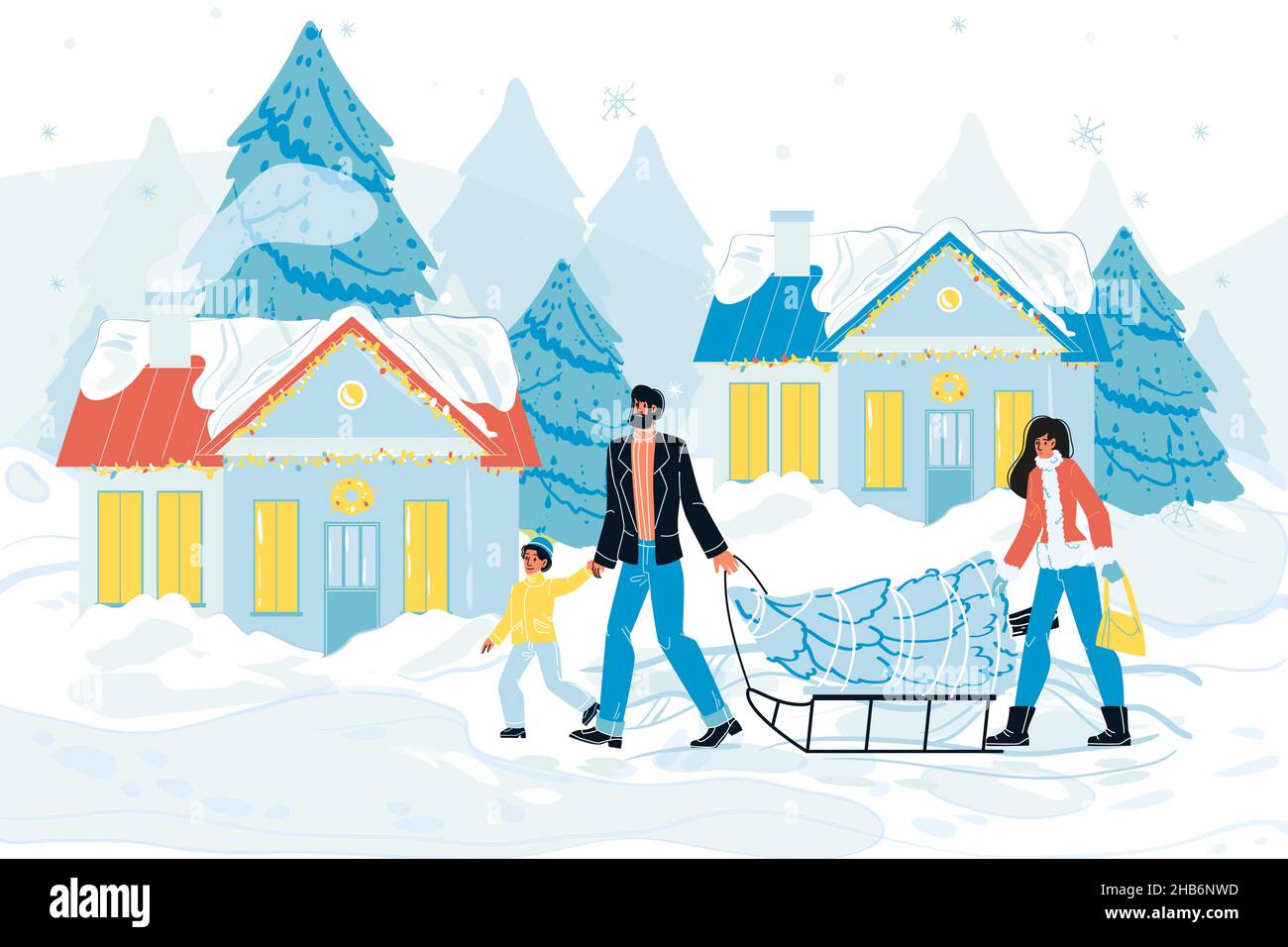 Father christmas and sled hi-res stock photography and images - Alamy