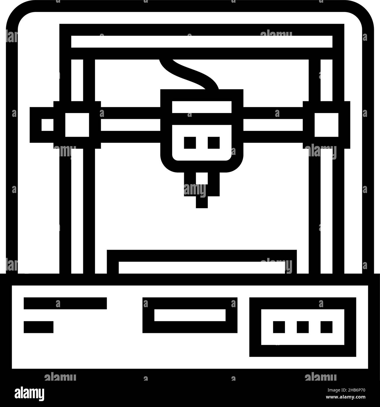 3d printer line icon vector illustration Stock Vector Image & Art - Alamy