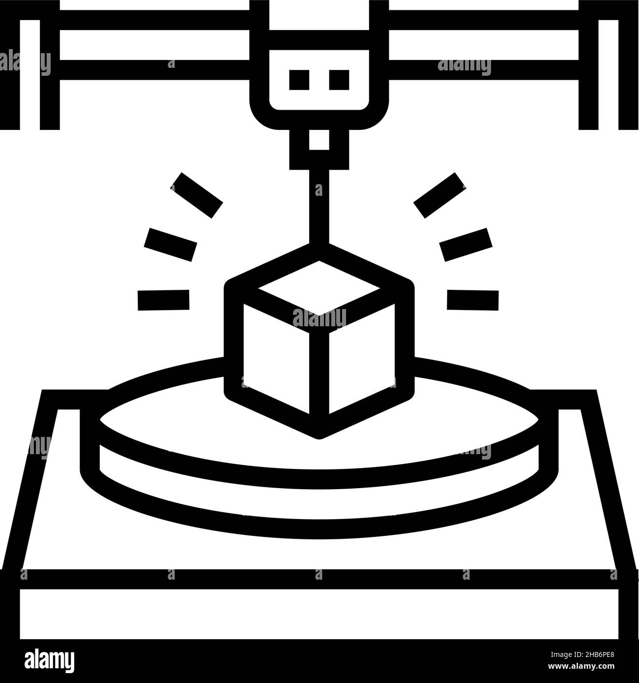 3d printing line icon vector illustration Stock Vector Image & Art - Alamy