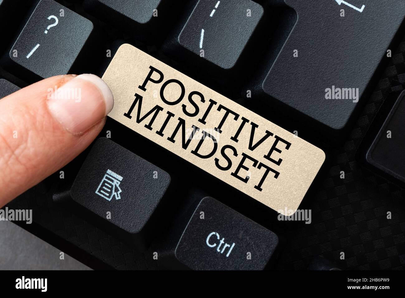 Sign displaying Positive Mindset. Word Written on mental and emotional ...