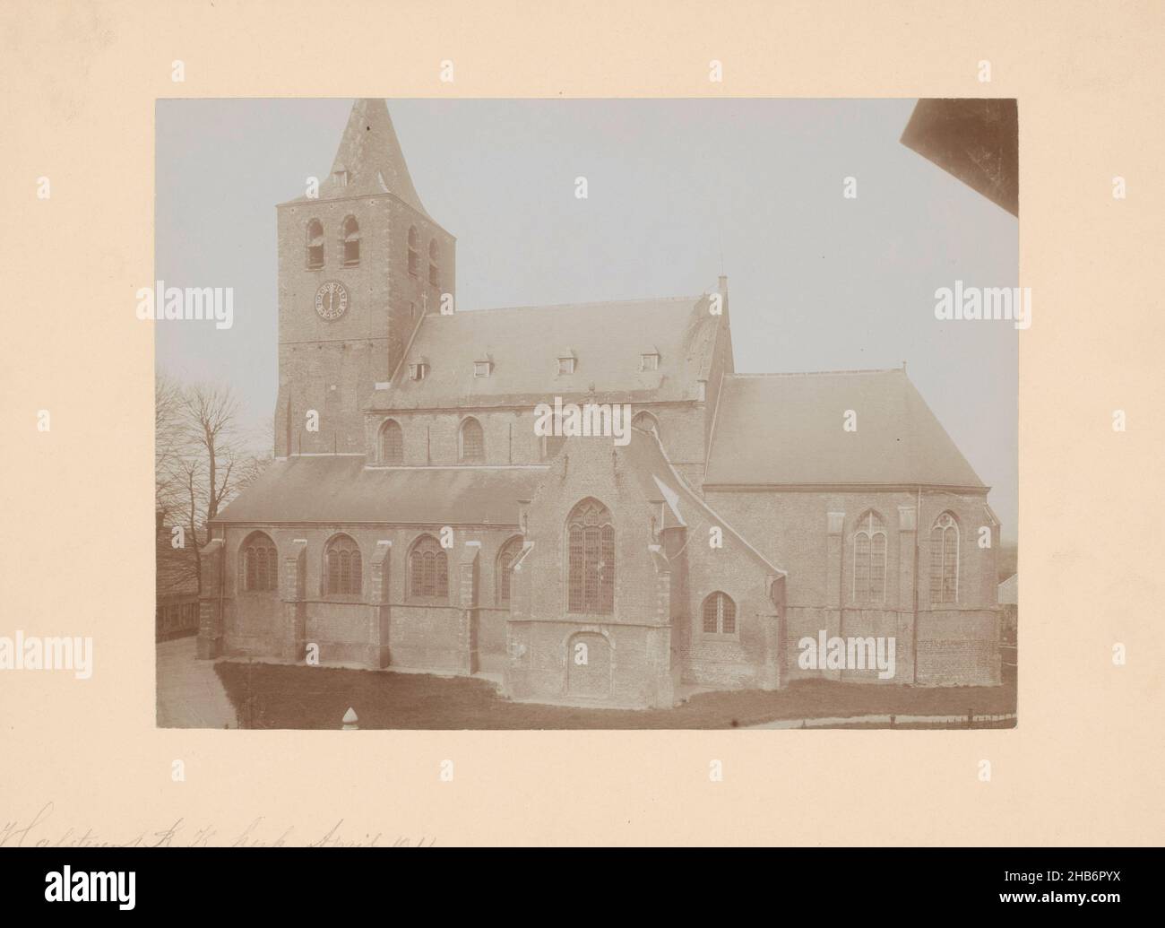 View of the Saint Martin church in Halsteren, anoniem (Monumentenzorg) (attributed to ...