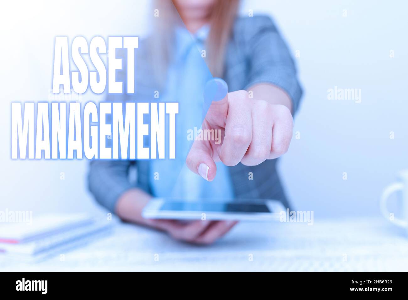 Text sign showing Asset Management. Business concept systematic process ...