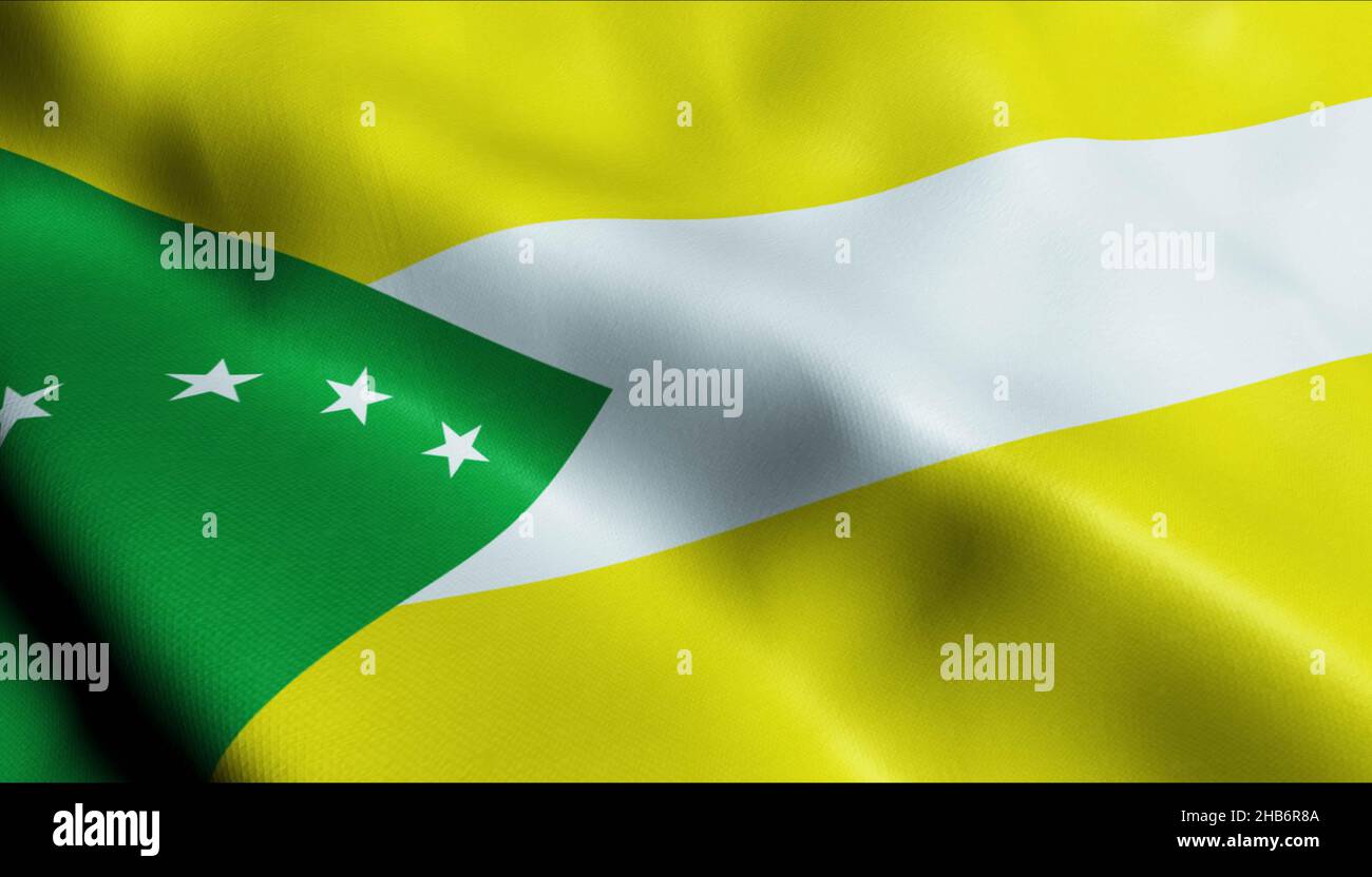 3D Illustration of a waving Panama province flag of Panama Oeste Stock ...