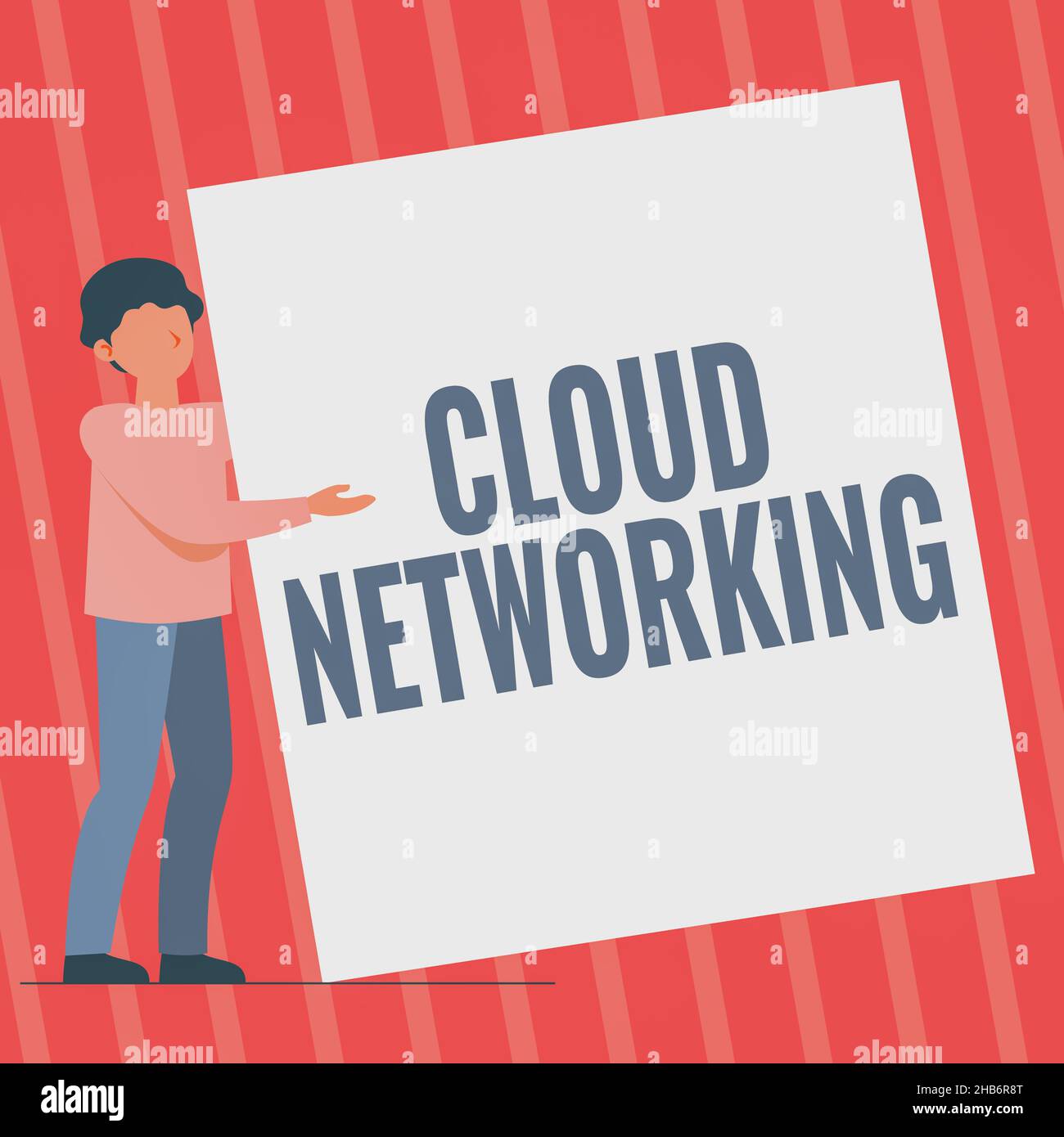 Sign displaying Cloud Networking. Business overview is term describing access of networking ...