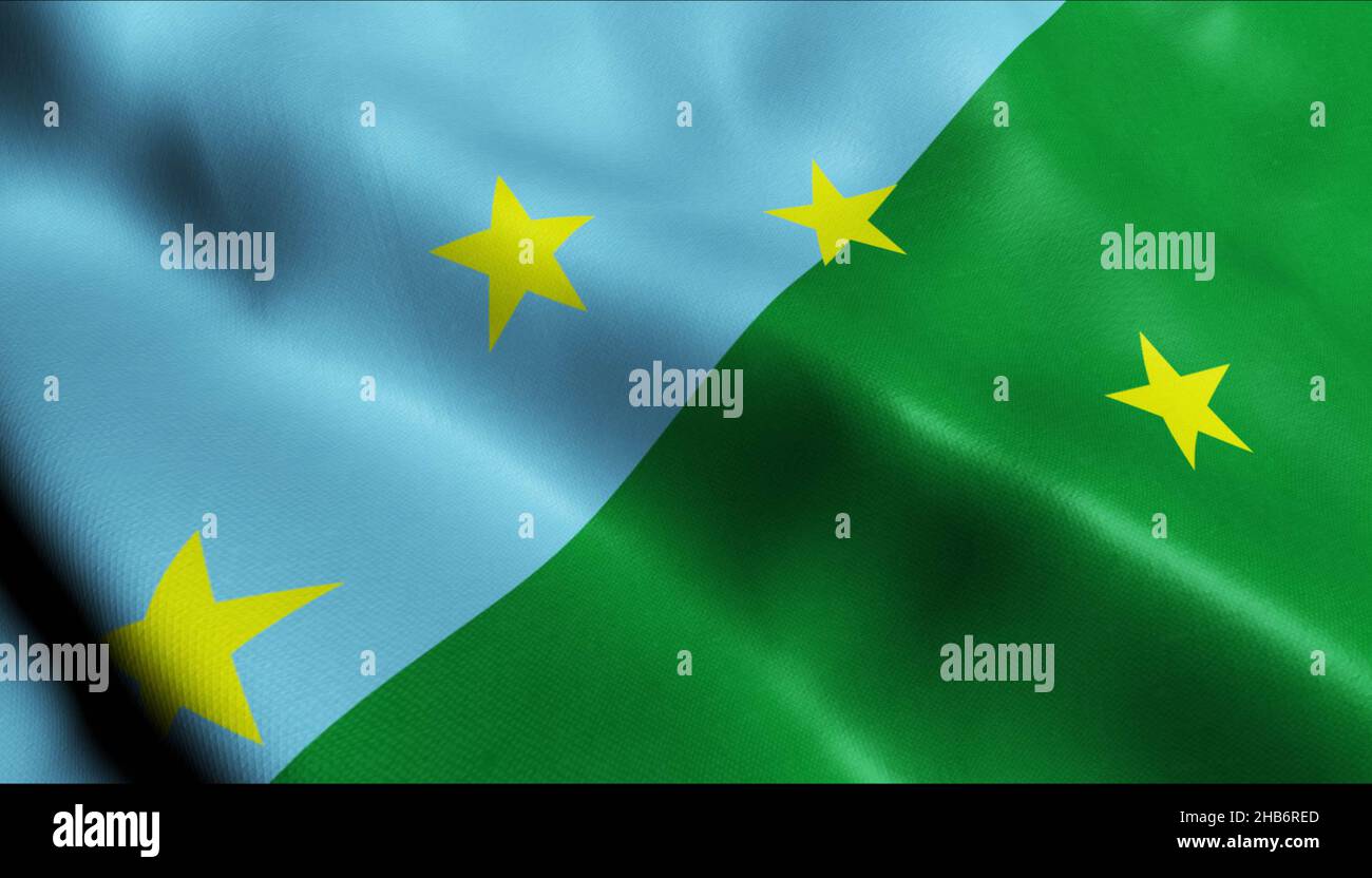 3D Illustration of a waving Panama province flag of Darien Stock Photo ...