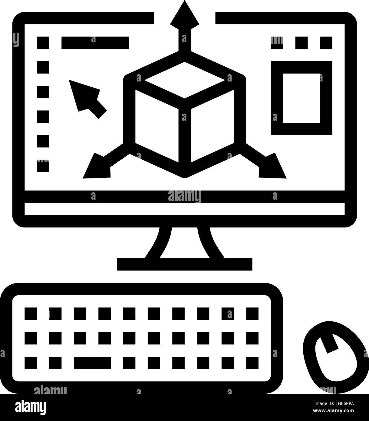 3d modeling line icon vector illustration Stock Vector Image & Art - Alamy 3d modeling line icon vector illustration Stock Vector Image & Art - Alamy