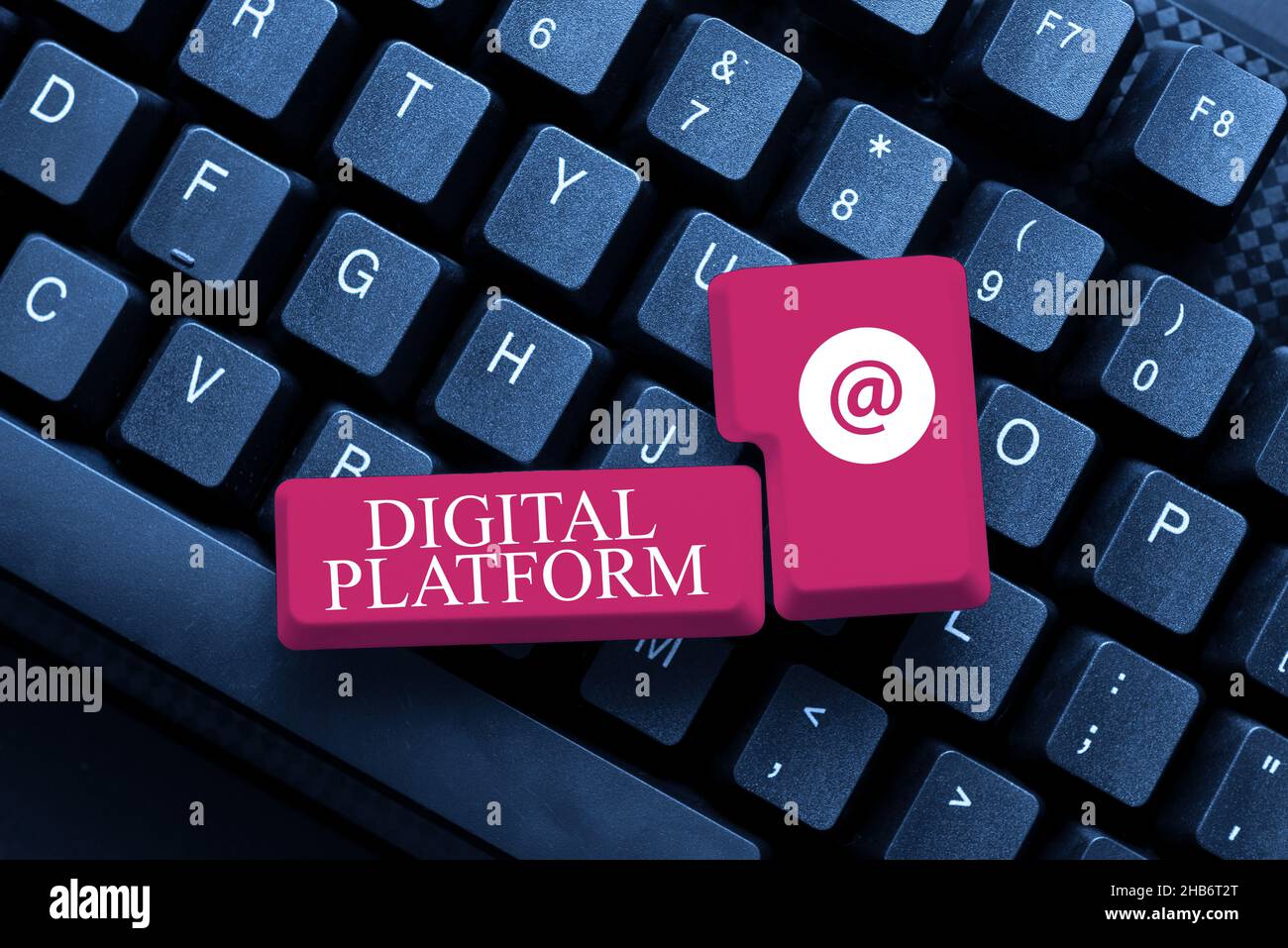 Text showing inspiration Digital Platform. Concept meaning marketing ...