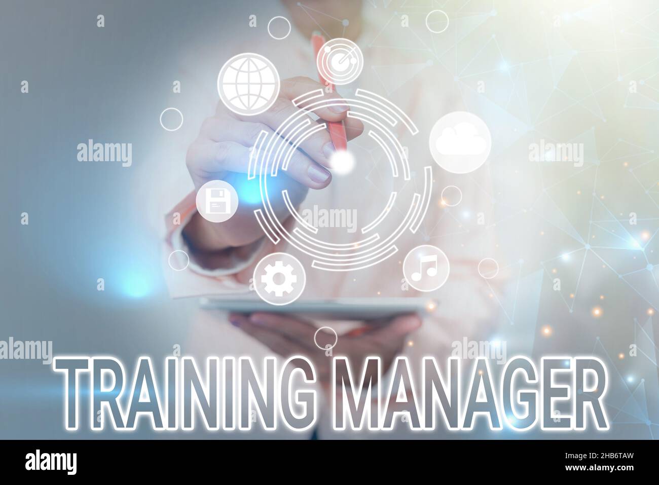 Handwriting text Training Manager. Word Written on giving needed skills ...