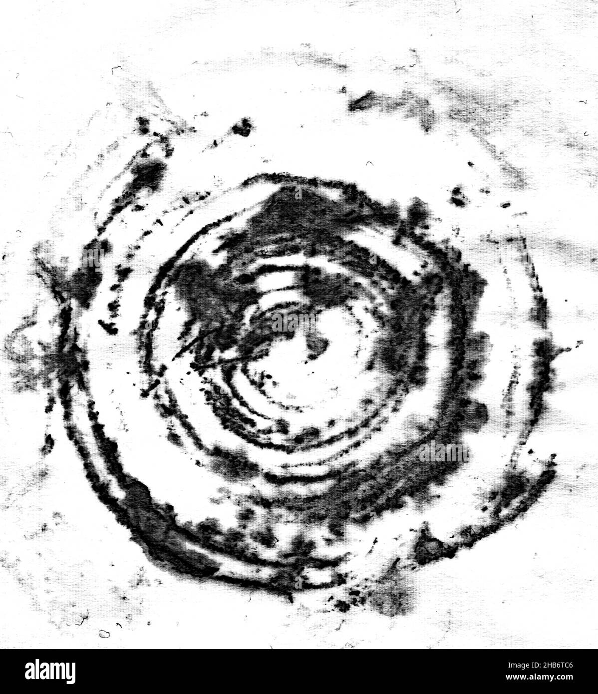 Spots of paint are irregular circles, a stain from a mug. Abstract ...